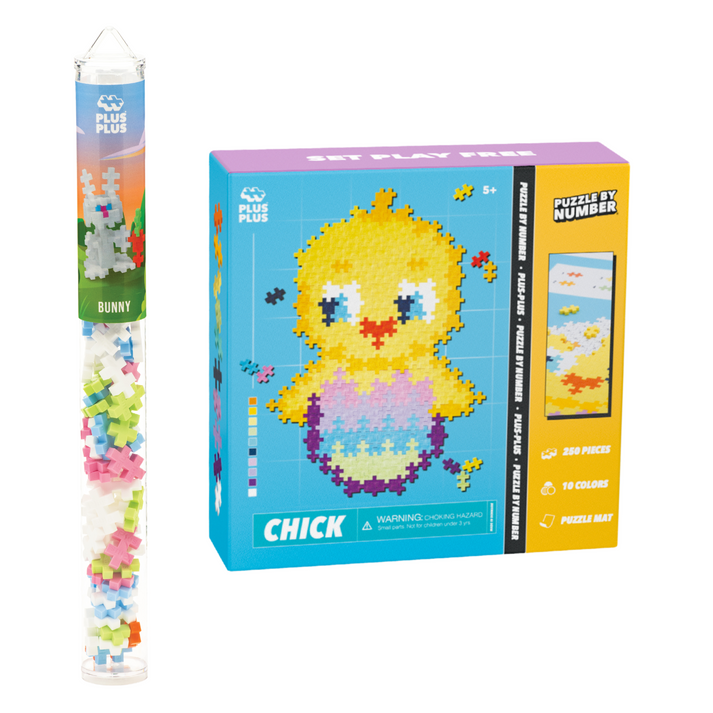 Puzzle By Number® - Chick + Bunny Tube Bundle – Plus-Plus USA
