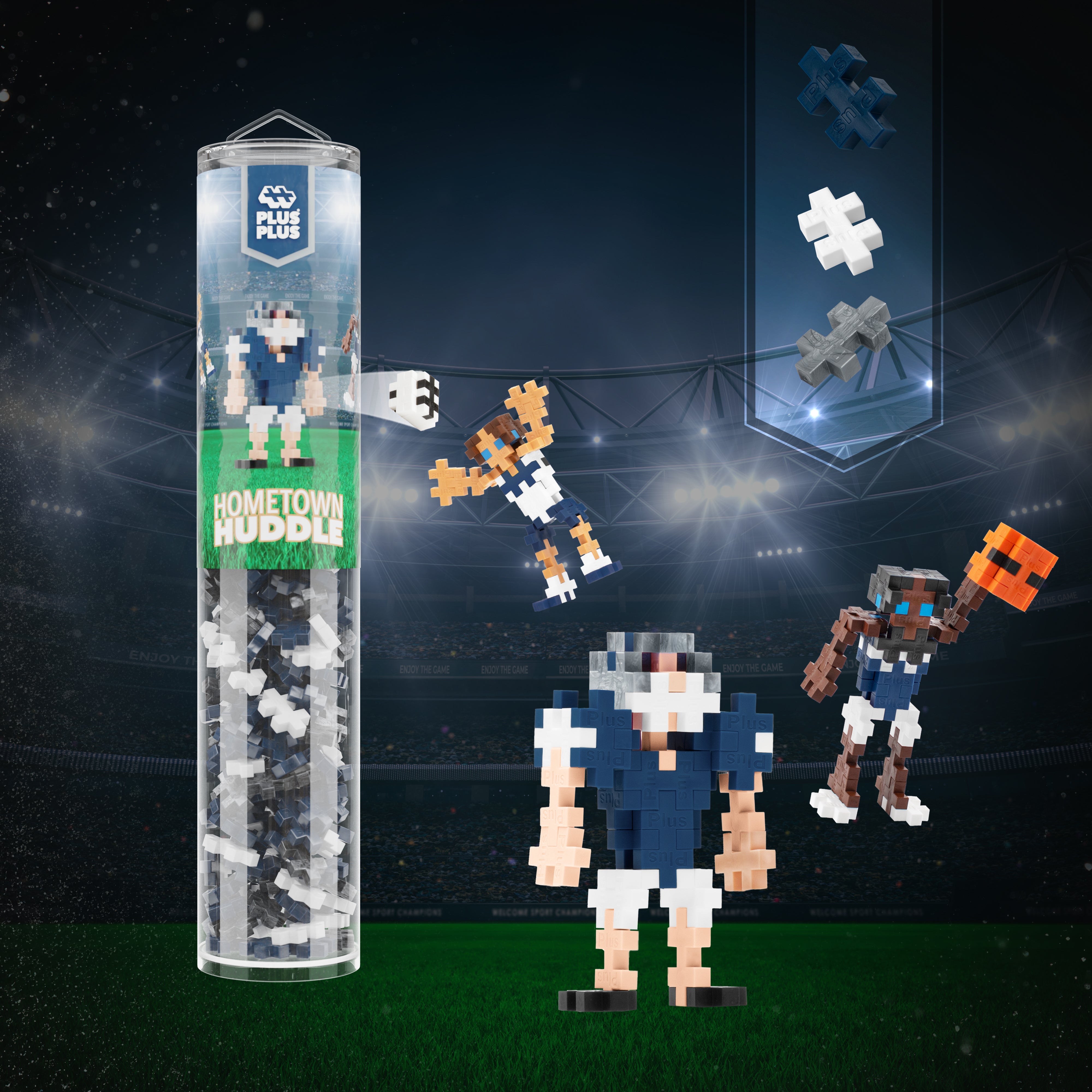 Hometown Huddle - Navy, Silver, White – Plus-Plus USA