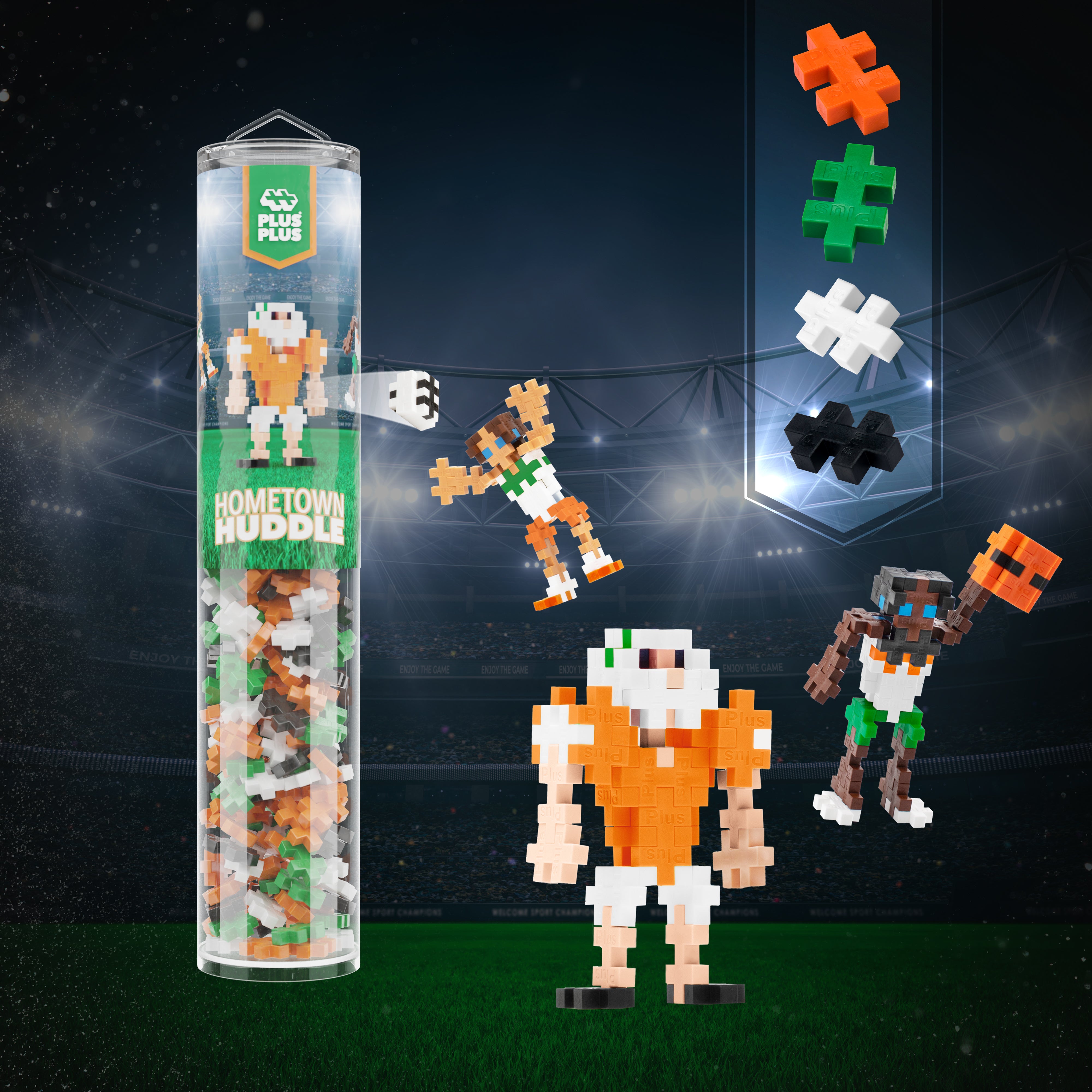 Hometown Huddle - Orange, Green, White, Black – Plus-Plus USA