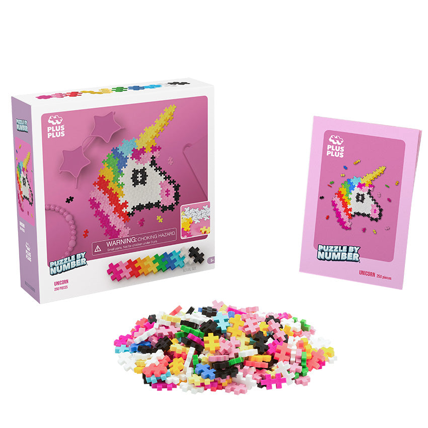 Puzzle By Number® - 250 pc Unicorn - Plus-Plus USA